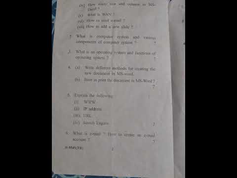 Computer question paper CDLU University