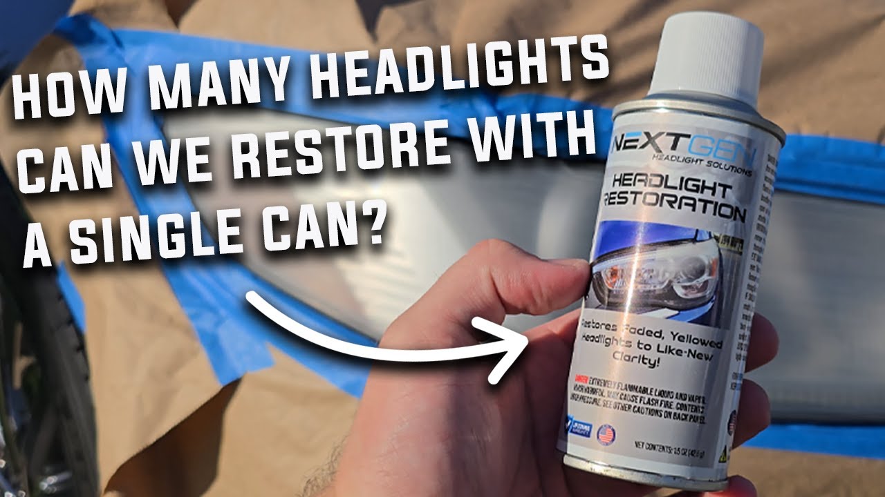 How Many Headlights We Can Restore With 1 Can Of NextGen Headlight Clearcoat?