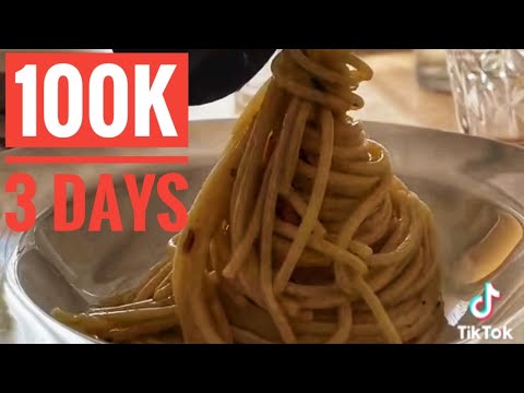 Anchovies Spaghetti with capers and garlic! 100k views in 3 days on TikTok #Shorts