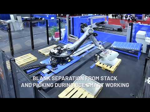 Prima Power BCe Smart + Robot - Sheet metal panel bender coupled to an anthropomorphic robot