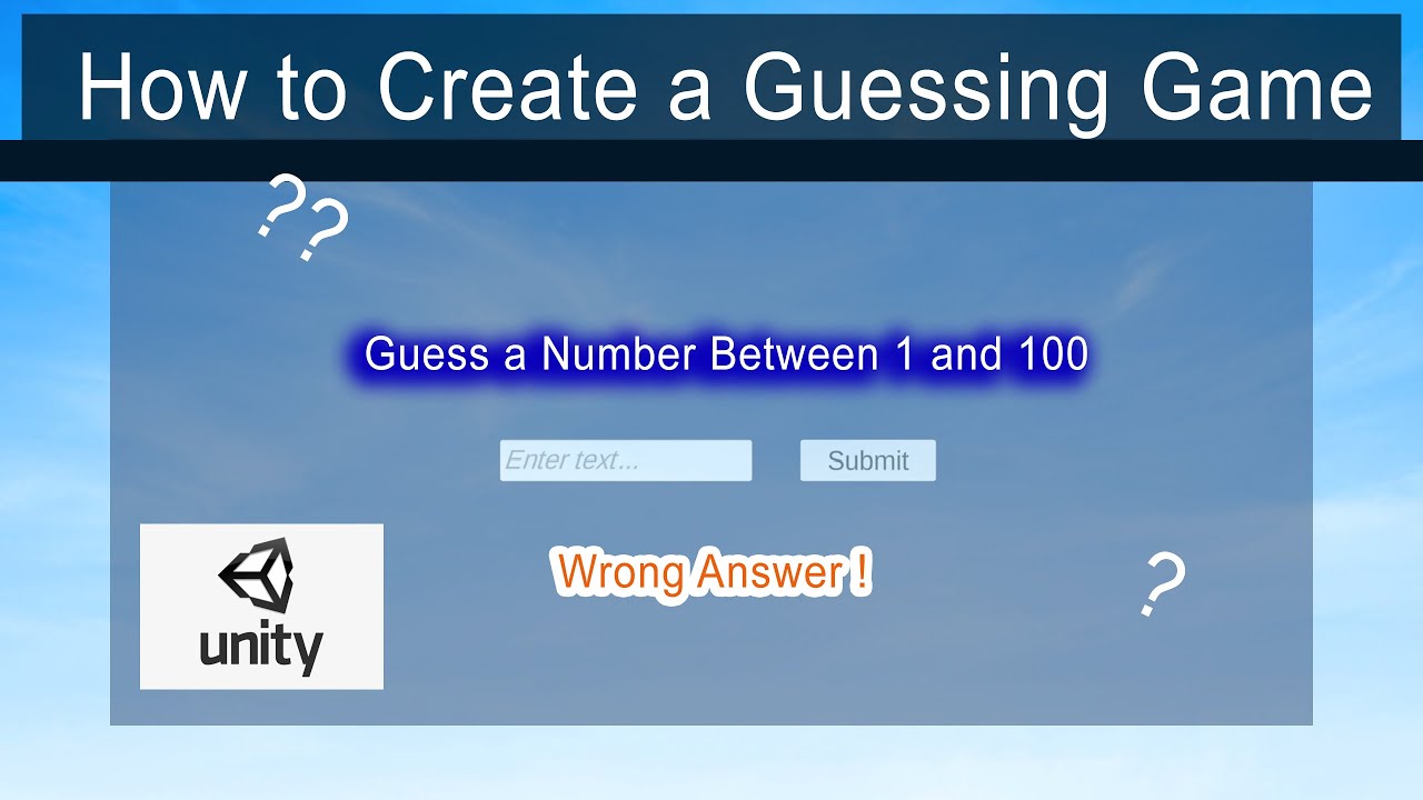 Create Guessing Game | Unity Tutorial
