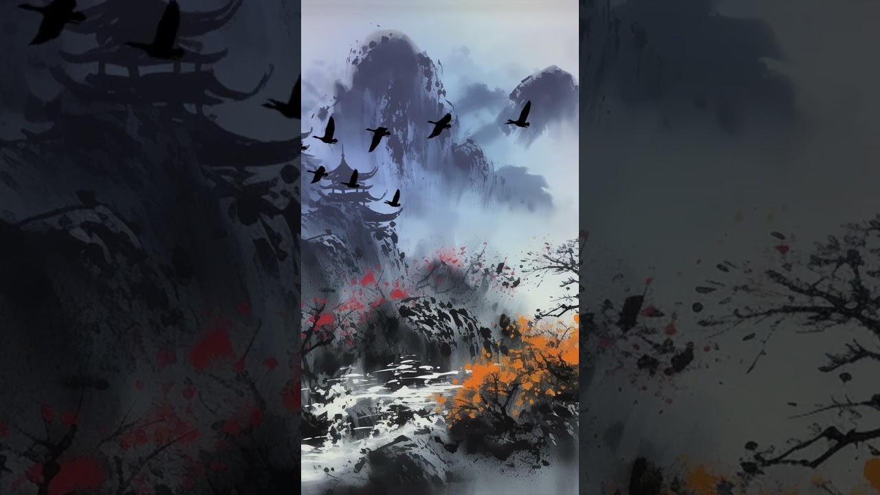 A Wonderful Scenery Of Birds Flying