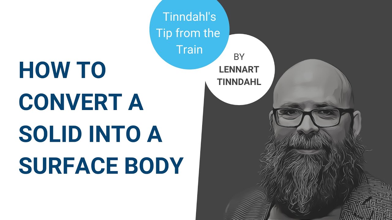 SOLIDWORKS TUTORIAL: How to convert a solid into a surface body