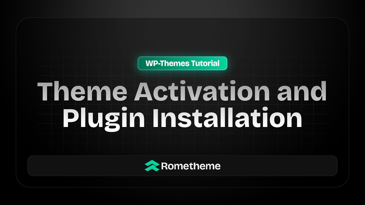 WordPress Theme Tutorial: Theme Activation & Plugin Installation Powered by RTMkit (2/4)