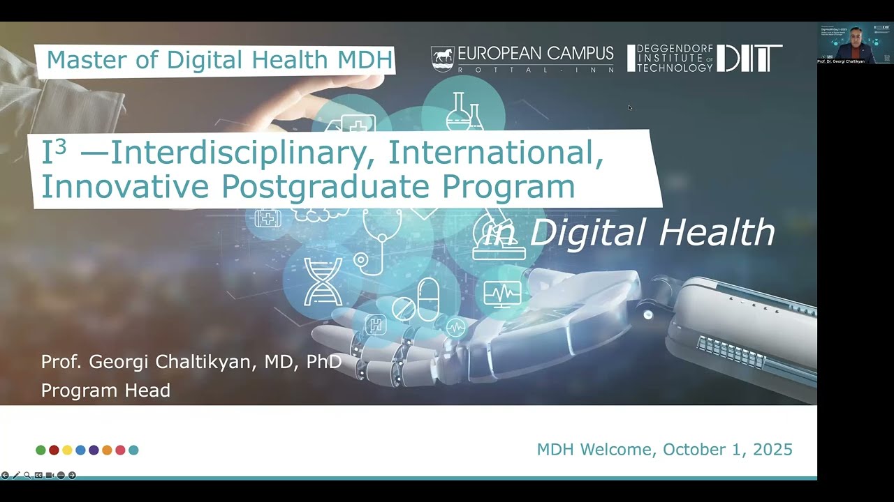 🌐 Master of Digital Health (MDH) @ DIT-ECRI — Program Intro 2025