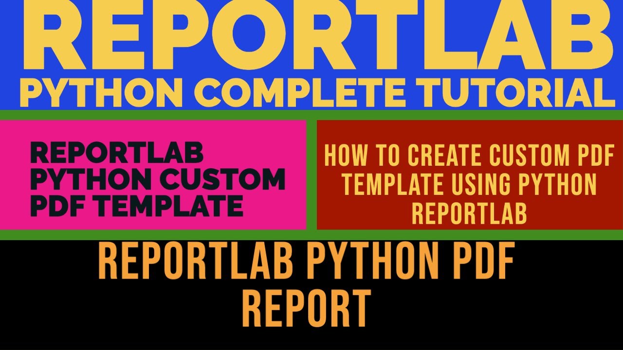 REPORTLAB|REPORTLAB PYTHON TUTORIAL|How To Create Custom Pdf Template Using Reportlab Python|PART:58
