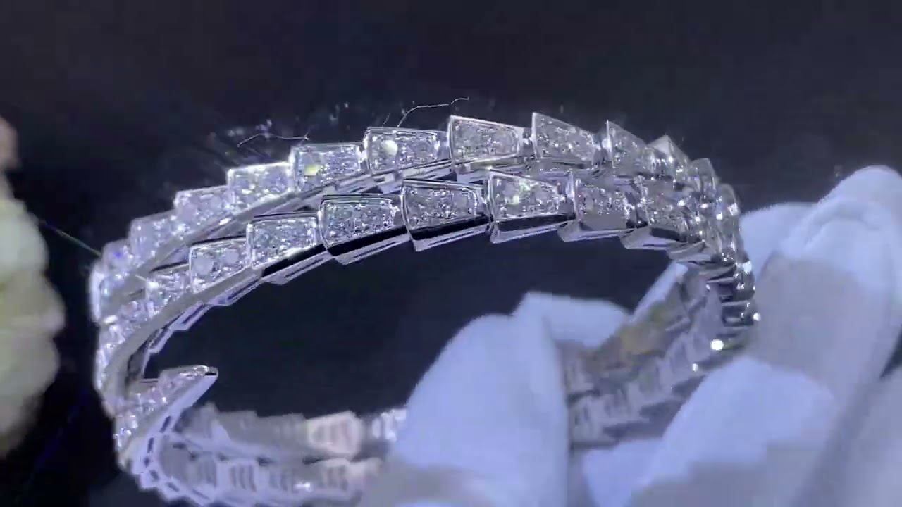 Bulgari Serpenti Viper Two-Coil 18 Kt White Gold Bracelet Ref.: 357275