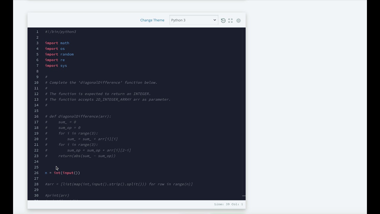 Reading inputs in HackerRank using python