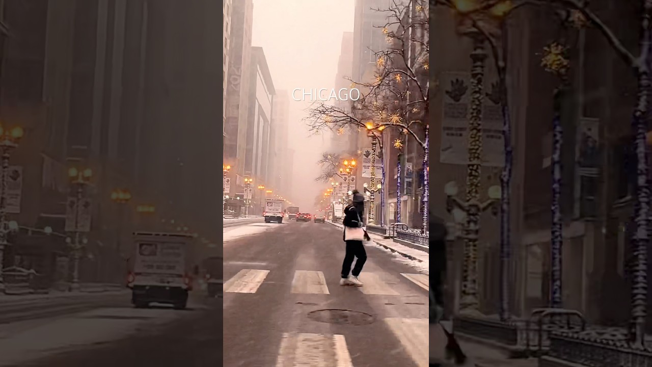 Chicago snow day, winter 2024 #usa #illinois #usa #snow #snowfall  #chicago #windycity
