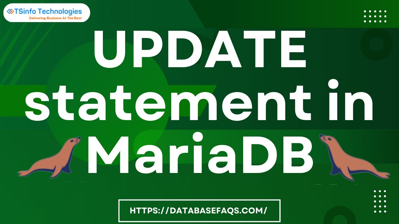 UPDATE statement in MariaDB | MariaDB Update Statement with Examples