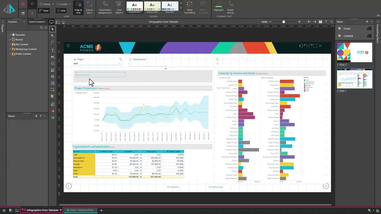Dynamic Text with Tabulate