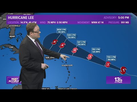 Tracking the Tropics: Hurricane Lee strengthens from tropical storm