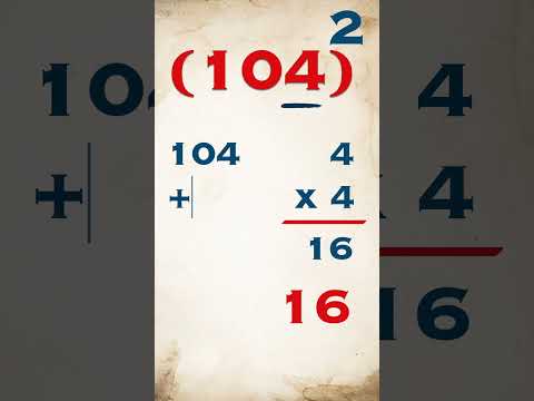Square Trick | square of number near to 100 | square of 104 | #shorts | #short #viral #trending