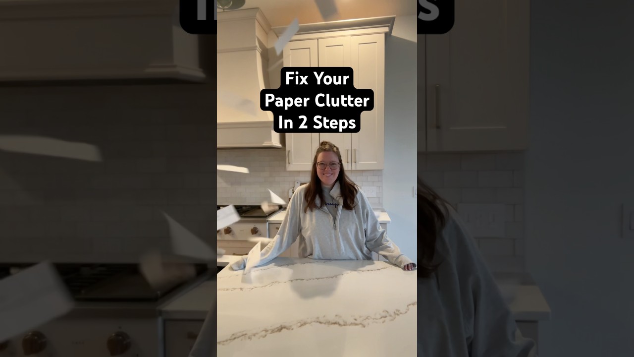 Fix your paper clutter in 2 steps!#paperwork #clutter #organization #organized #cleaning #clean