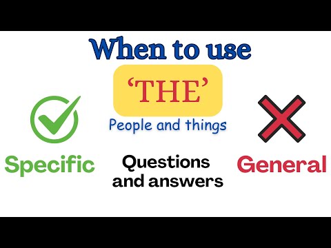 When to use ' The' in a sentence. Explanation with questions.