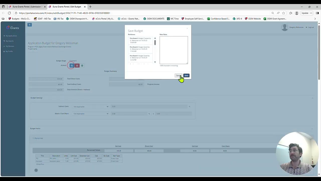 Euna Budget Instructional Video