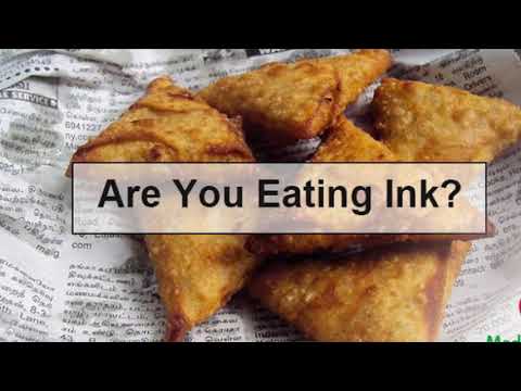 Harmful effects of wrapping food items in newspapers | solution to this problem is here|.