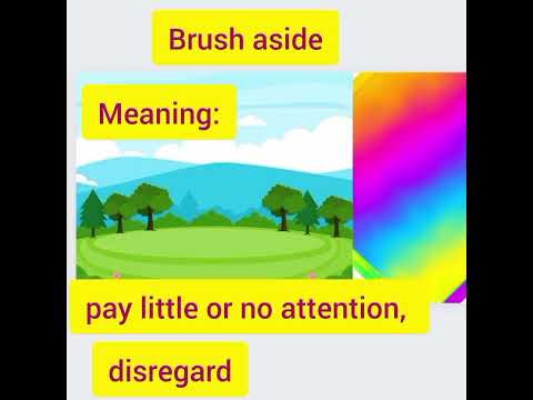 Phrasal verbs|| lesson#8 meaning and sentence of "brush aside" ||learn English with Fatima