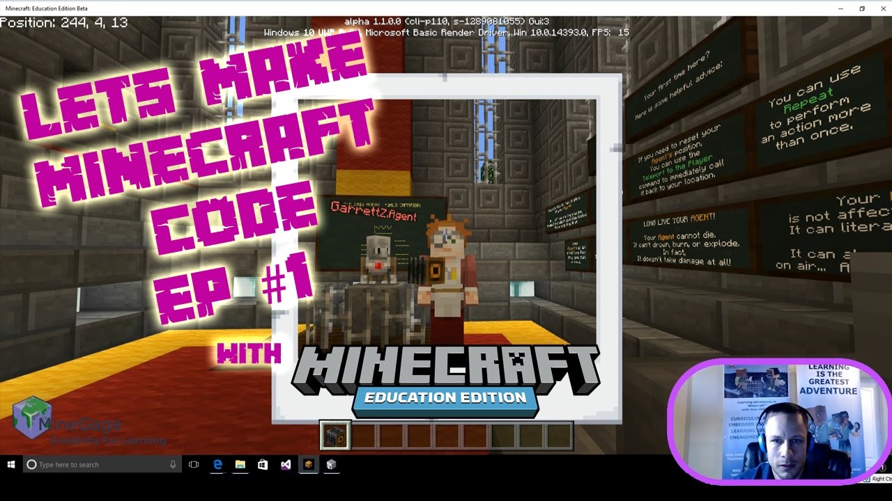 Minecraft Make Code Ep1 - Intro to Code Builder