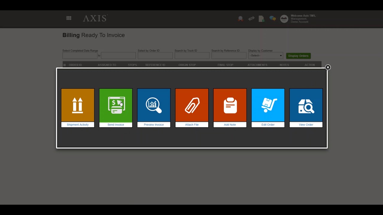 Axis TMS - Accounts Receivable Overview
