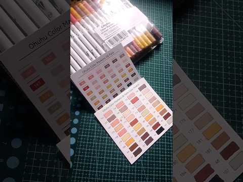 Unboxing new ohuhu brush pen skin tone markers 36 pieces #ohuhu #unboxing