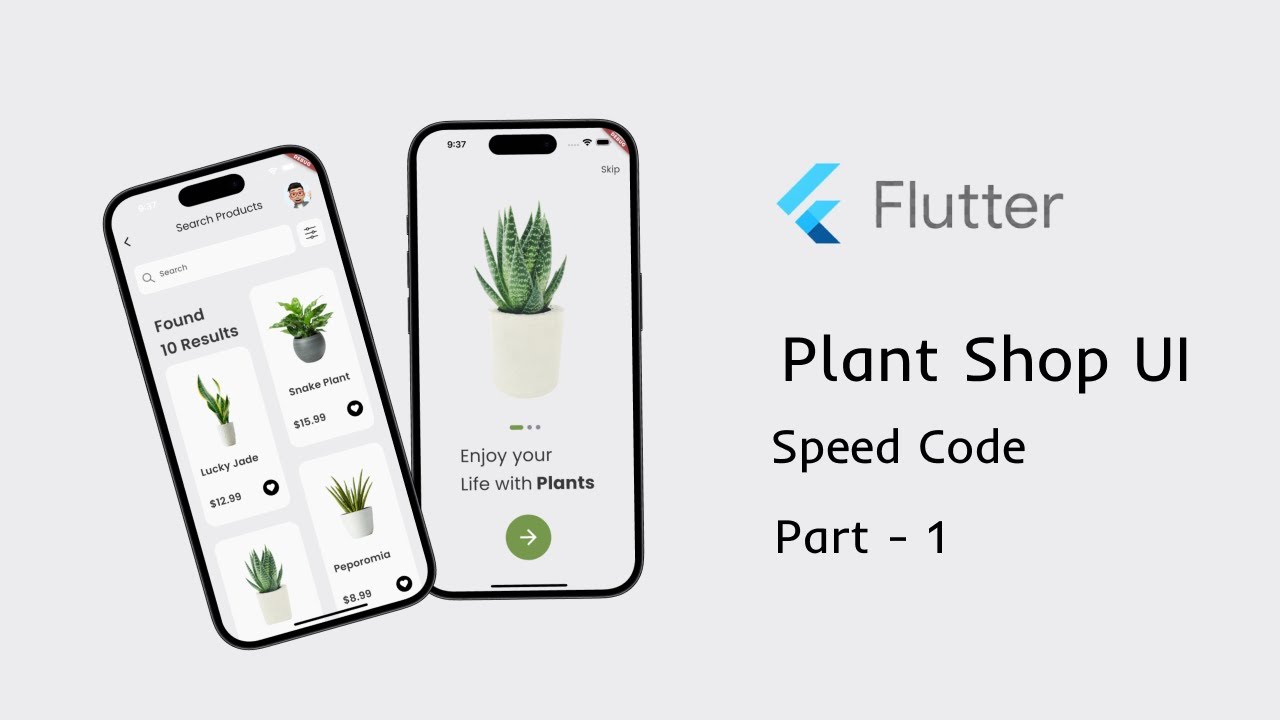 Plants Shop App UI Challenge | Flutter | Speed Code | Part-1