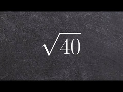 Learn How to Simplify a Radical by Factoring, Root(40)