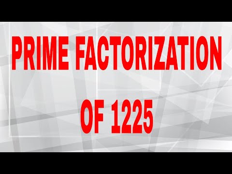 Prime factorization of 1225|Prime factors