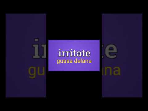 Irritate meaning in hindi and also it's pronunciation. Check description box below.