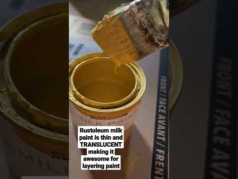 Rustoleum milk paint is thin and TRANSLUCENT making it a great canidate for layered paint effects