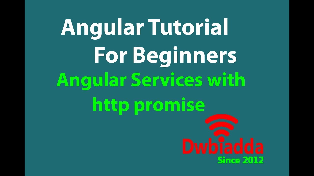 Angular Services with http promise | Angular tutorial