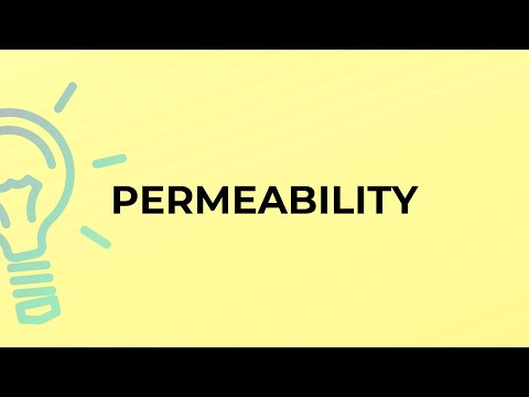 What is the meaning of the word PERMEABILITY?