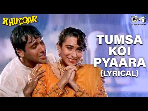 Tumsa Koi Pyaara - Lyrical | Govinda | Karisma Kapoor| Alka Yagnik, Kumar Sanu | Khuddar | Anu Malik
