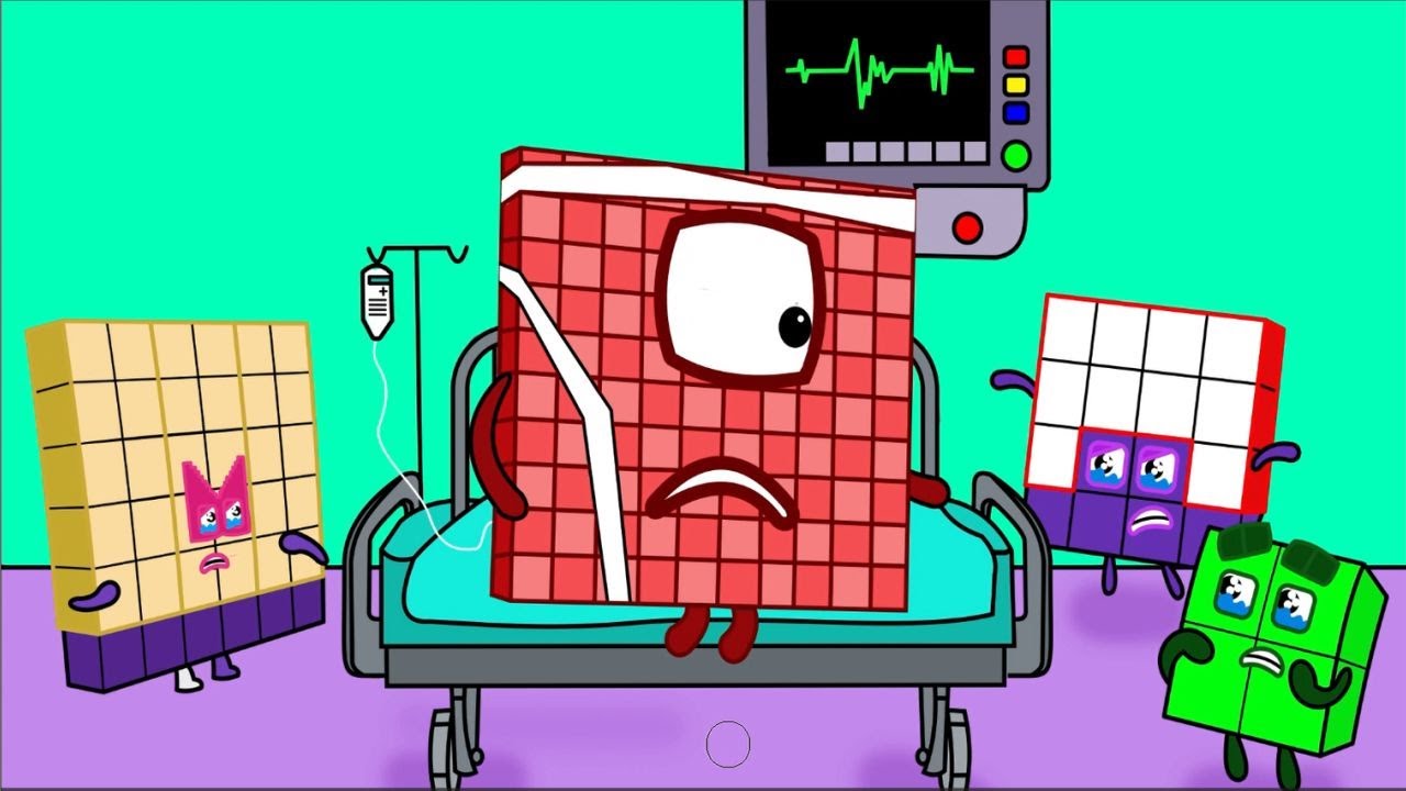 Oh No!! Numberblocks 100 is Sick - Numberblocks fanmade coloring story