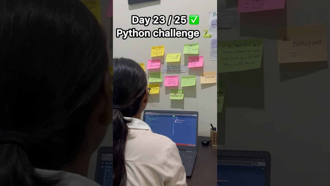 Day 23/25✅ of python challenge #shorts #challenge#python #codewithharry #100daysofcode