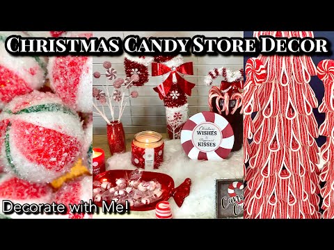 Holiday Decor Vlog: Christmas Candy Store Theme || Peppermints & Candy Canes ❤️