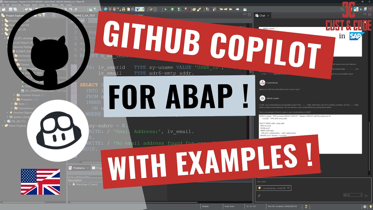 GitHub Copilot for ABAP? 🚀 - Installation and Code Examples [english]