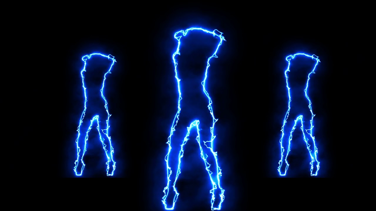 VJ LOOP -- VJING - tripple blue shape dancer 06