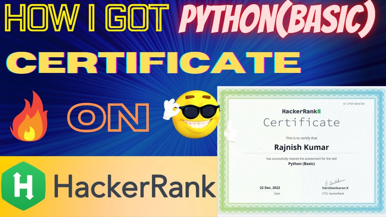 How To Get Python(Basic) Certificate on HackerRank/#hackerrank /Rajnish Chaurasia/Education Tutorial