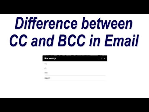Difference between CC and BCC in Email