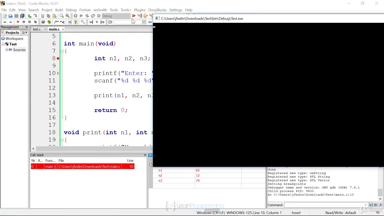 3  Code Blocks Debugger