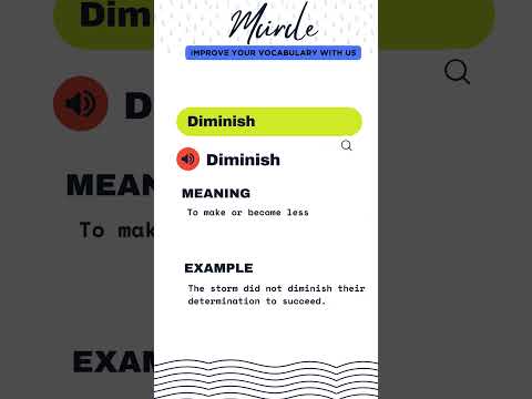Meaning of Word DIMINISH #shortvideo #english #learning