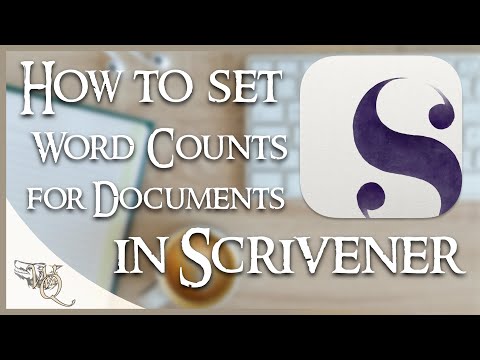 How to set Word Count Goals for documents in SCRIVENER