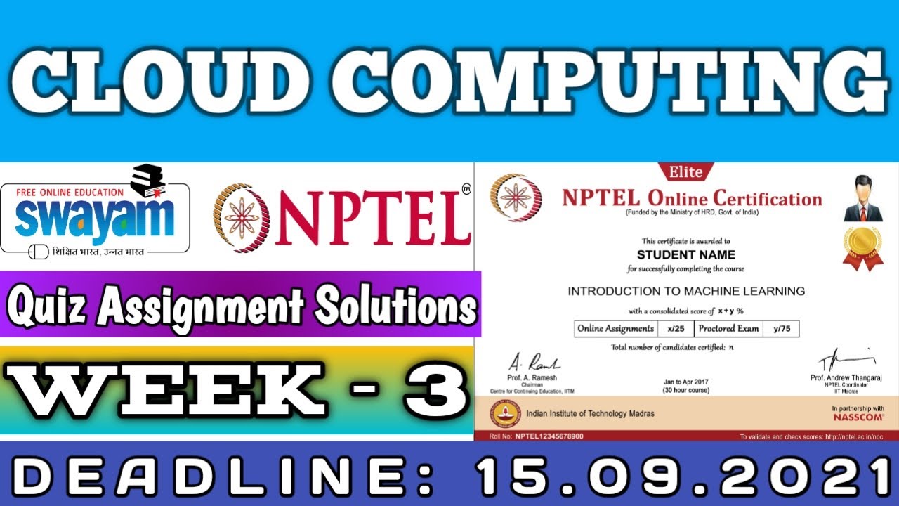 Cloud Computing | NPTEL | Week 3 | Assignment 3 Solution | July2021