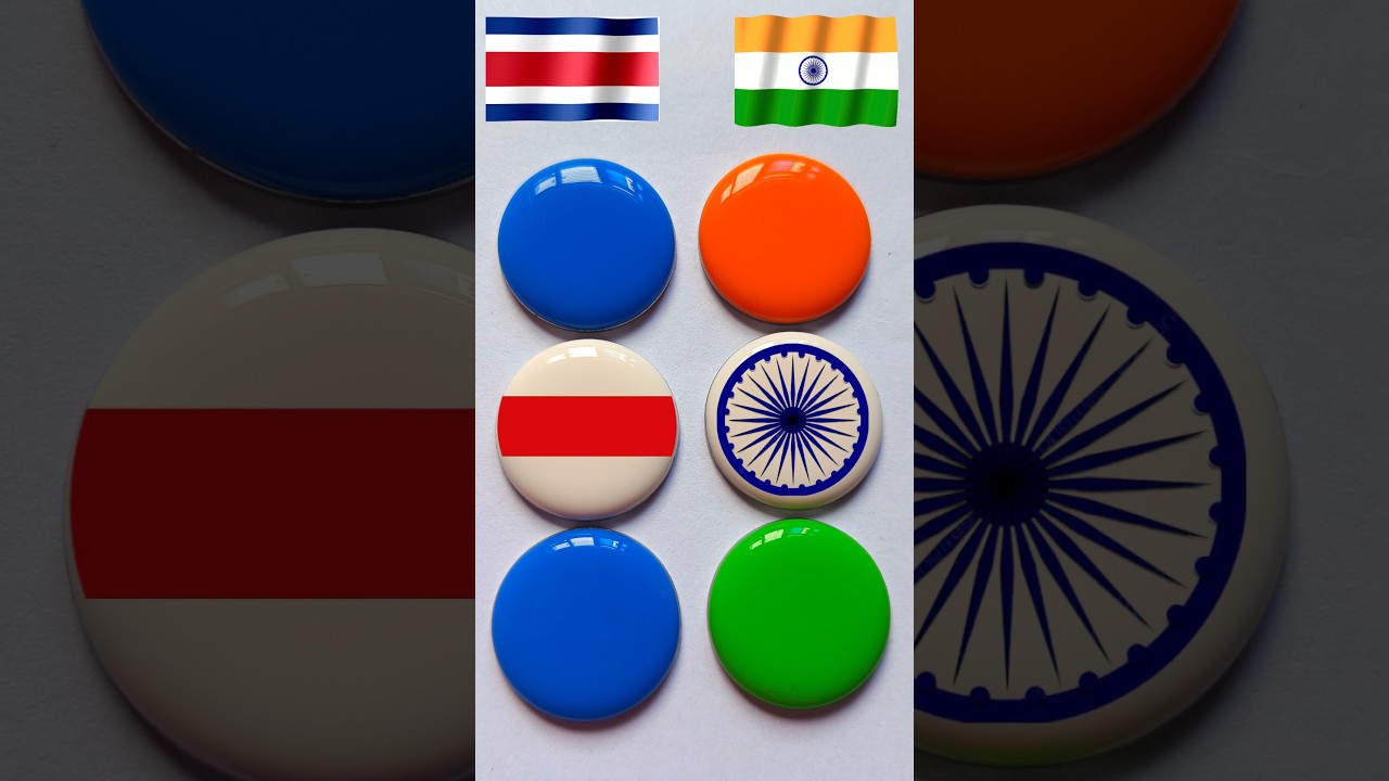 Costa Rica 🇨🇷 Flag | #short #trending #drawing