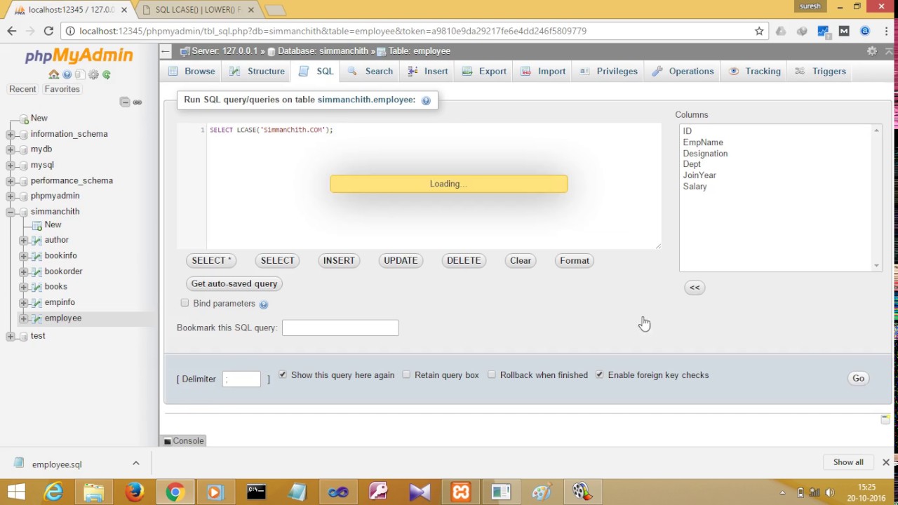 SQL LCASE() | LOWER() Function
