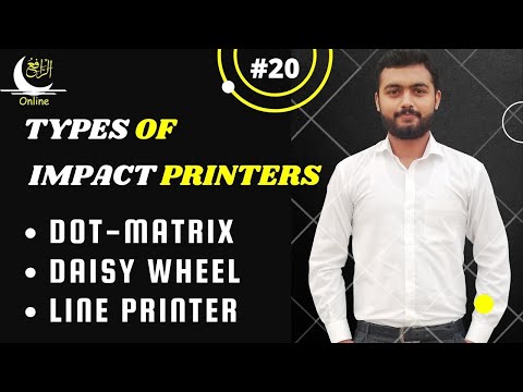 Types of impact printers | Dot matrix, daisy wheel, line printer Urdu/Hindi