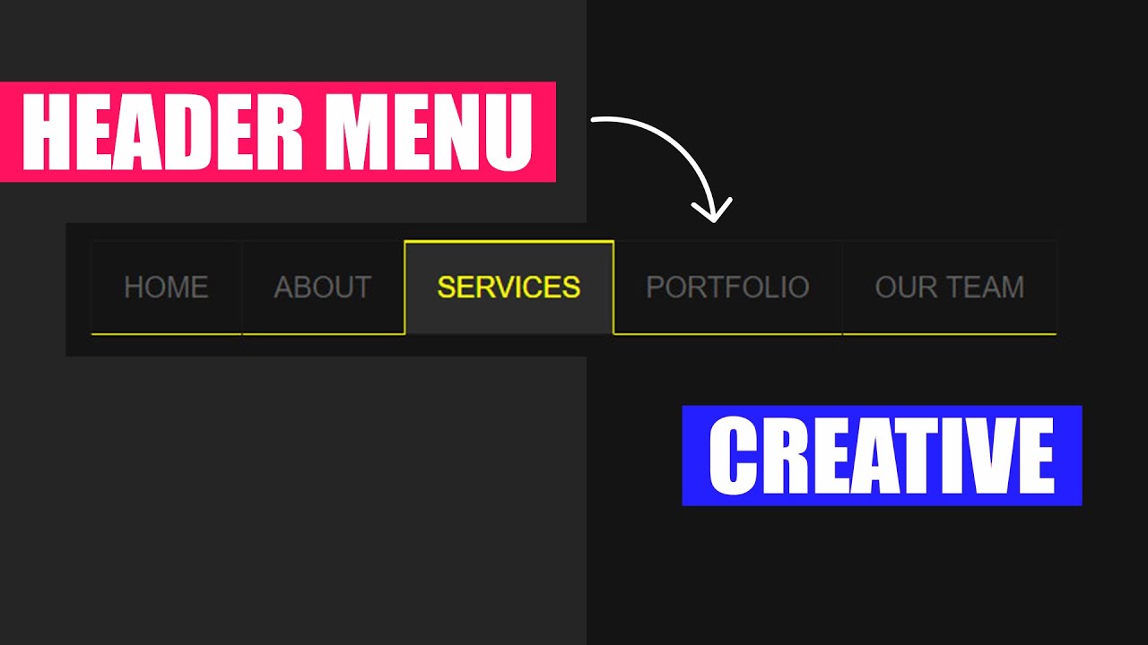 Creative Tab Headers | Menu | HTML5, CSS3 & JavaScript