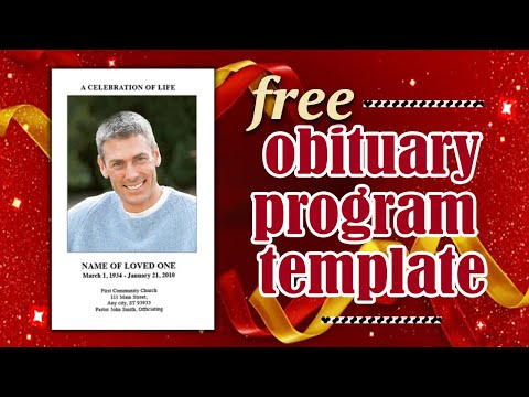 Free Obituary Program - Obituary Templates