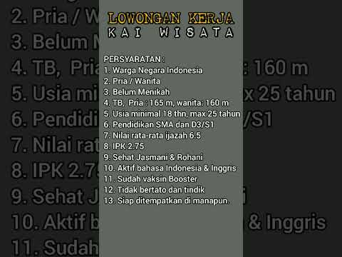 Lowongan Kerja! KAI WISATA ! PT. KAI PERSERO